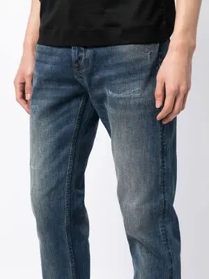 Emporio Armani Mid-rise Straight-leg Jeans - Blue