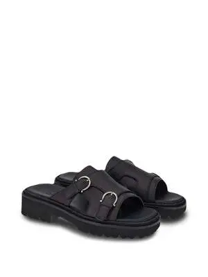 FERRAGAMO Gancini Buckled Calf Leather Sandals