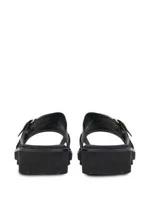 FERRAGAMO Gancini Buckled Calf Leather Sandals