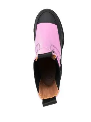 GANNI Colour-block Combat Boots