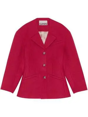 GANNI Broad-shoulder Single-breasted Jacket