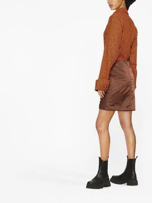 GANNI Gathered Mini Skirt