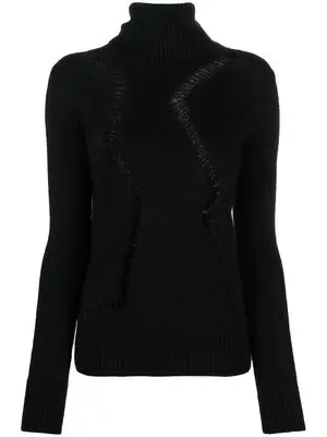 Saint Laurent Cut-out Roll-neck Jumper