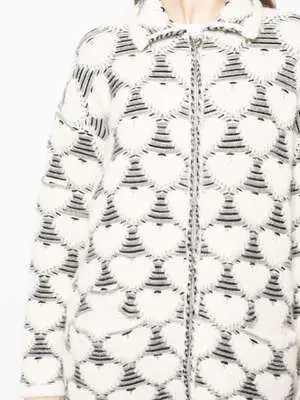 MARCO RAMBALDI Heart-print Knit Cardigan