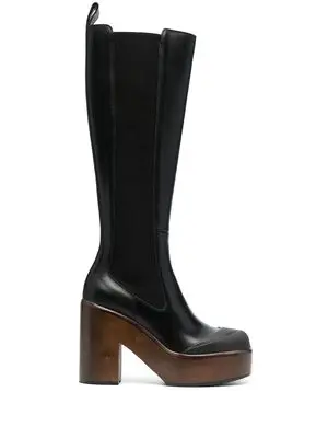 Bally 120mm Leather Platform Boots