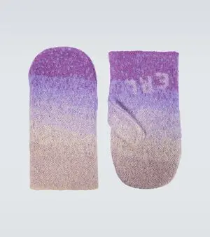 ERL Gradient Wool-blend Mittens - Purple