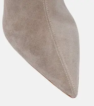 AQUAZZURA Saint Honoré 85 Suede Boots - Grey