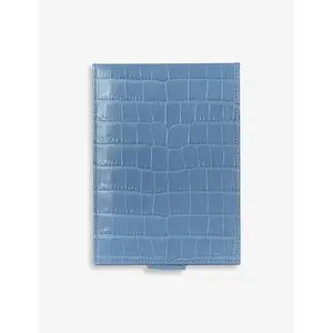 Smythson Mara Travel Tray Croc-embossed Leather Jewellery Box