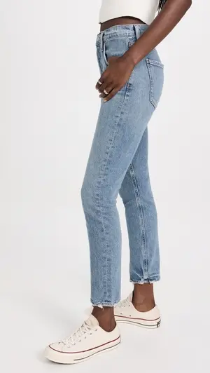 AGOLDE Riley Long High Rise Straight Jeans