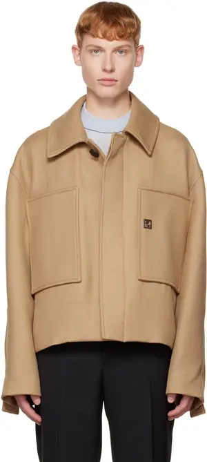 WOOYOUNGMI Wooyoungmi Black Cropped Jacket - Beige 920e