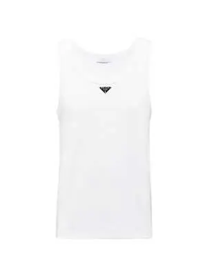 Prada Cotton Tank Top White