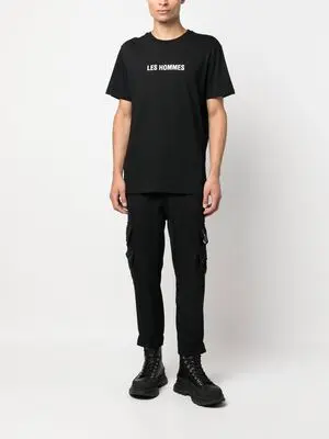 LES HOMMES Logo Print T-shirt