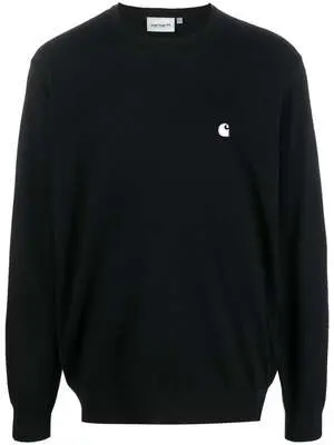 Carhartt Work In Progress Logo-embroidered Crew Neck Jumper - Blue