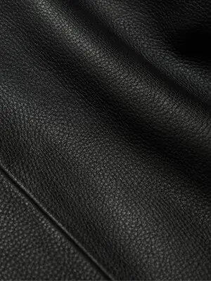 Mr P. Full-grain Leather Coach Jacket - Black