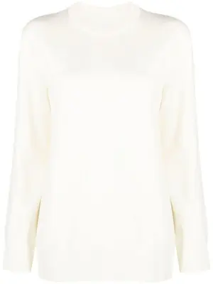 JIL SANDER Crew-neck Wool Jumper - White