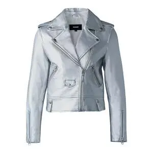Women's Silver Leather Jackets