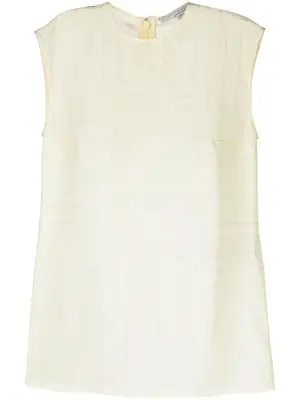 Stella McCartney Sleeveless Silk Blouse - Yellow