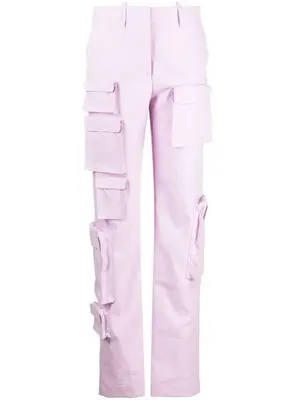 Off-White High-waisted Cargo Trousers - Purple