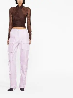 Off-White High-waisted Cargo Trousers - Purple