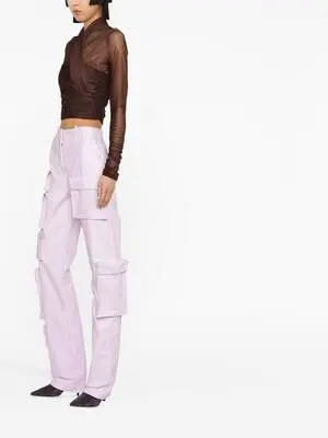 Off-White High-waisted Cargo Trousers - Purple