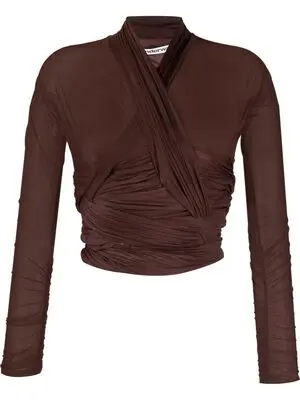 Alexander Wang Ruched Draped Crop Top