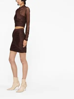 Alexander Wang Ruched Draped Crop Top