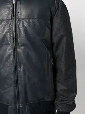 Tagliatore Contrast-panel Hooded Bomber Jacket