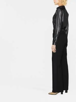 Stella McCartney Long-sleeve Faux-leather Shirt