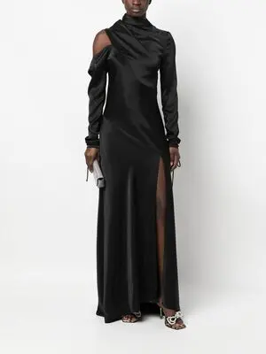 V:PM ATELIER Satin-finish Draped Gown