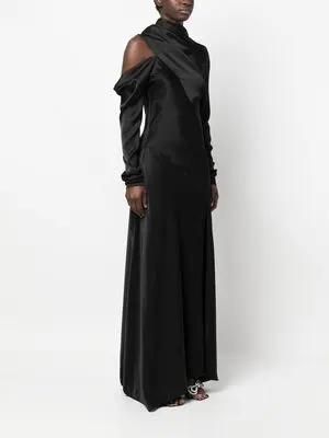 V:PM ATELIER Satin-finish Draped Gown