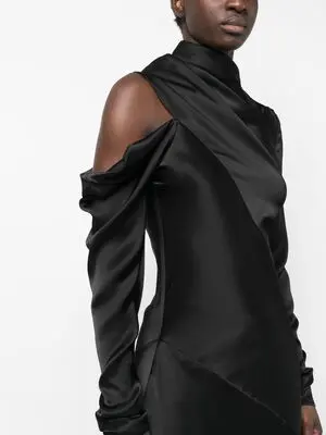 V:PM ATELIER Satin-finish Draped Gown