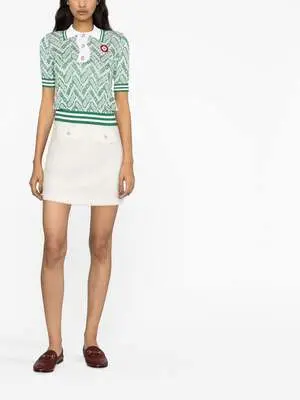 Casablanca Terry Cloth Mini Skirt