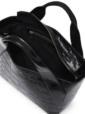 ANINE BING Maya Crocodile-embossed Tote Bag