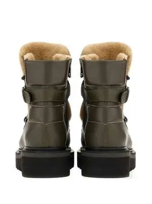 FERRAGAMO Lace-up Leather Boots - Brown