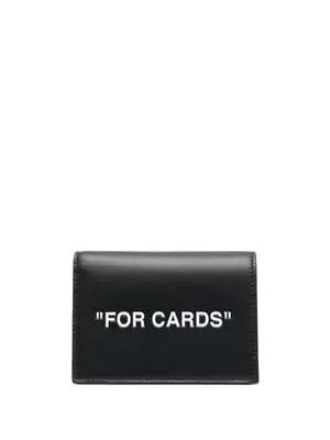 Off-White Slogan Leather Card Holder