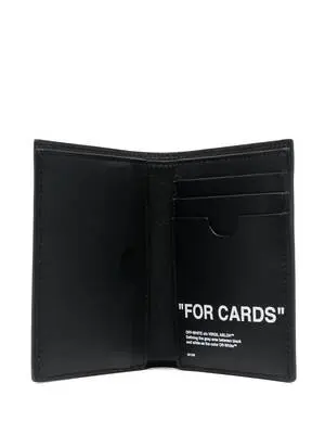 Off-White Slogan Leather Card Holder