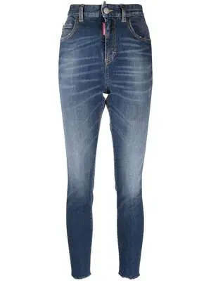 Dsquared2 Cropped Skinny Jeans - Blue