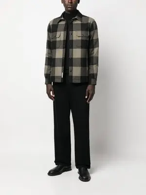 Woolrich Plaid-check Quilted Shirt Jacket - Green