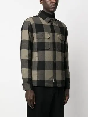 Woolrich Plaid-check Quilted Shirt Jacket - Green