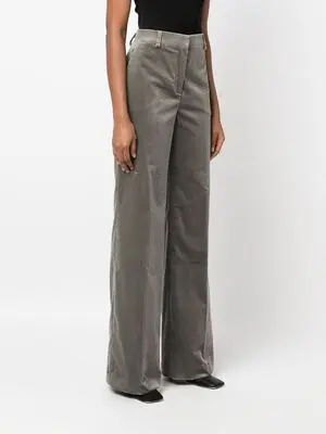Alberta Ferretti Wide-leg Velvet Trousers