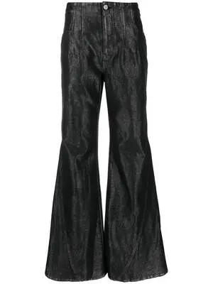 Alberta Ferretti Lurex Wide-leg Jeans