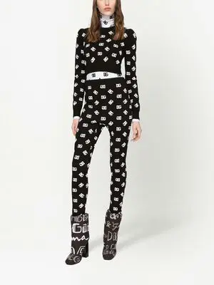 Dolce & Gabbana Dg-logo Jacquard Sweater - Black