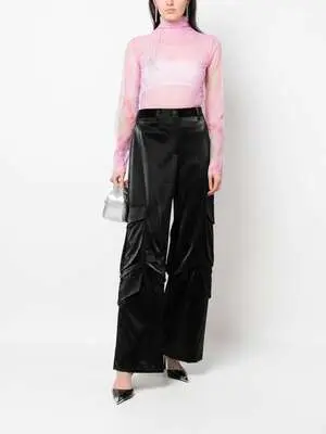 MSGM Crinkled-finish Cargo Trousers