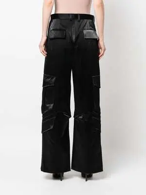 MSGM Crinkled-finish Cargo Trousers