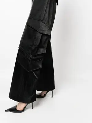 MSGM Crinkled-finish Cargo Trousers
