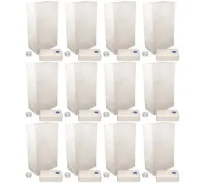 LUMABASE Set Of 12 White Traditional Luminarias - One-color