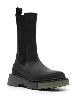 Off-White Calf Sponge Leather Chelsea Boots