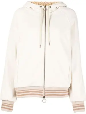 Eleventy Zipped-up Bomber Jacket - Neutrals