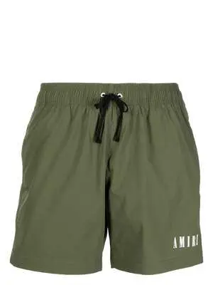 Amiri Logo-print Swim Shorts - Green