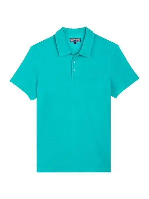 Vilebrequin Organic Cotton Terry Polo Shirt Vert Tropezien